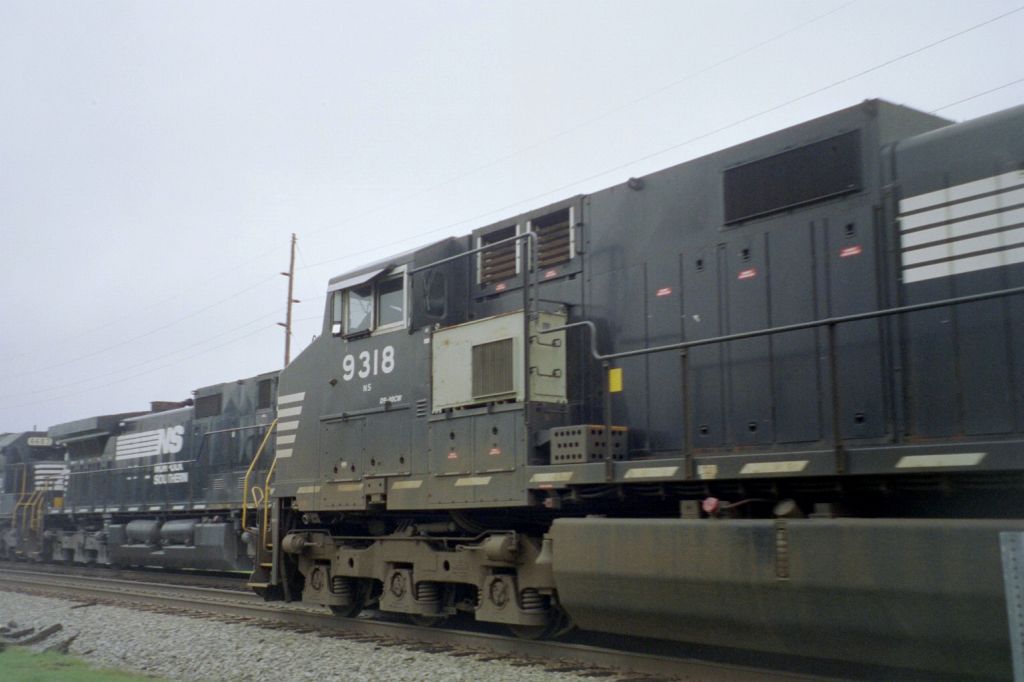 NS 9318 Surprised Me While I Was Trying to Get a Pic of the Other Train